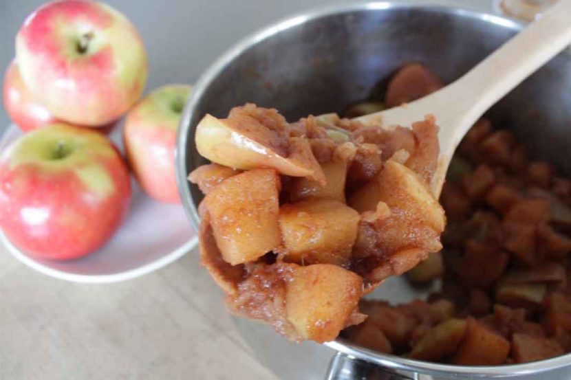 Cinnamon Spiced Stewed Apple Recipe - Feed Your Happiness